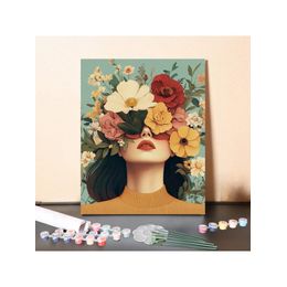 ARTNANAS DIY Malen nach Zahlen Set-"Sommerblick" | Gr.: 40x50 mit Rahmen