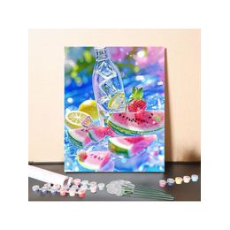 ARTNANAS DIY Malen nach Zahlen Set-"K&uuml;hle" | Gr.: 30x40cm mit Keilrahmen nicht ges