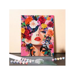 ARTNANAS DIY Malen nach Zahlen Set-"Farbenpracht" | Gr.: 40x50 mit Rahmen