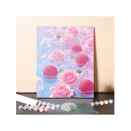 ARTNANAS DIY Malen nach Zahlen Set-"Litschi" | Gr.: 40x50cm mit Keilrahmen nicht ges