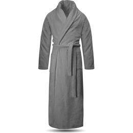 Normani Bademantel aus 100 % Baumwolle Lola in Grau | Gr.: L