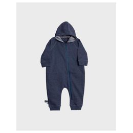 OrganicEra Baby Kapuzen-Strampler in Indigo Melange | Gr.: 3-6 MONATE