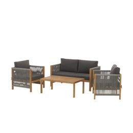 Höffner Rope Sofa Set Palma holzfarben » Höffner