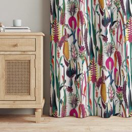 Bilderwelten Vorhang Tropisches Luxus Muster - blickdichte Gardine Botanik Tropical Illustration Muster Wohnzimmer Schlafzimmer Küche Bad Badezimmer Bunt