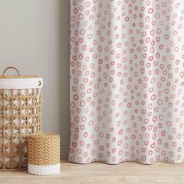 Bilderwelten Vorhang Pinke Aquarell Punkte - blickdichte Gardine Illustration Muster Wohnzimmer Schlafzimmer K&uuml;che Bad Badezimmer Rosa