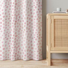 Vorhang Pinke Aquarell Punkte - blickdichte Gardine Illustration Muster Wohnzimmer Schlafzimmer Küche Bad Badezimmer Rosa
