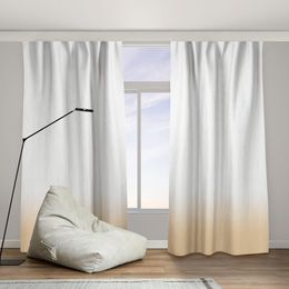Bilderwelten Vorhang Dip-Dye Pastell Orange - blickdichte Gardine Abstrakt Wohnzimmer Schlafzimmer K&uuml;che Bad Badezimmer Jugendzimmer Orange