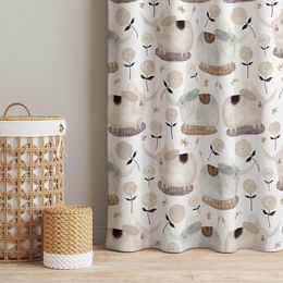 Bilderwelten Vorhang Elefanten und Blumen - blickdichte Gardine Botanik Tropical Kinder Kunstdruck Muster Tiere Kinderzimmer Baby Babyzimmer Mädchen Mädchenzimmer