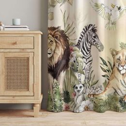 Bilderwelten Vorhang Aquarell Savannen Tiere