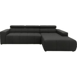 DOMO collection Ecksofa »Brandon große Ausführung B/T/H: 289/177/80 cm, auch in Leder und Cord« mit Kopfteilverstellung, wahlweise...