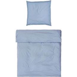 Möve MÖVE Bettwäsche »Luxury Bettwäsche Set« 2 Stk. tlg. mit elegantem Zierstick light blue Obermaterial: 100% Baumwolle B/L: 155 cm x 220 cm