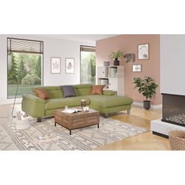 COTTA Ecksofa »Komaris L-Form, B: 244 cm« mit Kopfteilverstellung, optional Bettfunktion, Bettkasten & Licht Grass