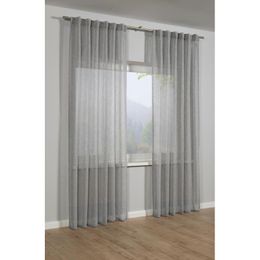 Gardinia Gardine &raquo;Schal mit verdeckten Schlaufen&laquo; verdeckte Schlaufen 1 Stk. tlg. transparent, Polyester, Stoff 100 % Polyester silbergrau...