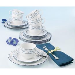 Seltmann Weiden Kaffeeservice »Geschirr-Set, Service Desiree Aalborg« Made in Germany, 18 Teile, für 6 Personen weiß/blau 0