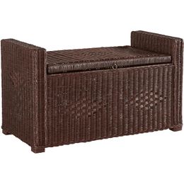 Home Affaire Sitztruhe »Schönerempfang, TOPSELLER!« Rattan-Bank, OTTOs Choice, Belastbar bis max. 80 Kg, mit Stauraum braun