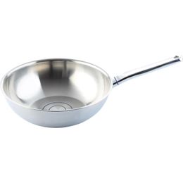 Johann Lafer Wok »Lafer« Edelstahl 18/10 1 Stk. tlg. Ø 28 cm, Induktion silberfarben