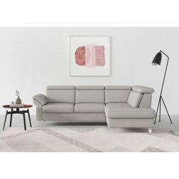 Sit & More SIT&MORE Ecksofa »Arngast L-Form« inklusive Kopfteilverstellung und Federkern light grey