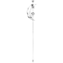 Locker Gartenstecker &raquo;WING&laquo; silberfarben