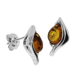 OSTSEE-SCHMUCK Paar Ohrstecker &raquo;Ohrstecker Ines Ohrstecker Ines&laquo; 13 x 7 mm Sch&ouml;ne Ohrstecker mit 7 x 5 mm gro&szlig;en Bernsteinen