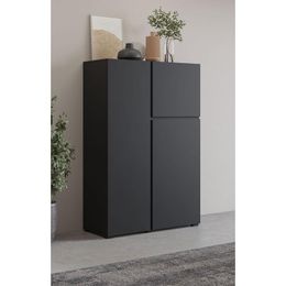 Inosign Highboard »Metric, Breite 92cm, moderne grifflose Hochkommode 3 Türen, Highboard« Hochschrank mit viel Stauraum, Einlegeböden verstellbar,...