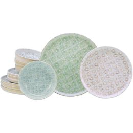 Creatable Teller-Set »Uno Emiliana, Tellerset 12-tlg« Shabby Look, Vintage Style bunt