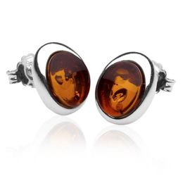 OSTSEE-SCHMUCK Paar Ohrstecker &raquo;Ohrstecker Helli Ohrstecker Helli&laquo; 12x10mm Sch&ouml;ne Ohrstecker mit 9x7 mm gro&szlig;en Bernsteinen