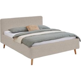Meise Möbel MEISE.MÖBEL Polsterbett »Mattis« Topseller, wahlweise mit Bettkasten beige Liegefläche Länge Breite: 200 cm x 140 cm