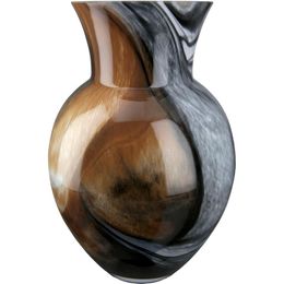 Gilde Tischvase »Draga, Höhe ca. 26 cm« dekorative Vase aus Glas, Blumenvase braun