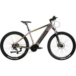 Totem &raquo;Maurice Pro&laquo; 9 Gang Shimano Altus Schaltwerk Kettenschaltung Mittelmotor 250 W Pedelec, Elektrofahrrad f&uuml;r Damen u. Herren, MTB Grau+schwarz