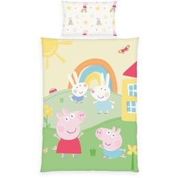 Baby Best Babybettwäsche »Peppa Pig« 2 Stk. tlg. Wendebettwäsche bunt Obermaterial: 100% Baumwolle B/L: 100 cm x 135 cm