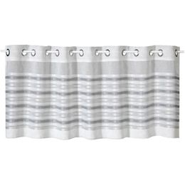 GERSTER Scheibengardine &raquo;Heiko&laquo; &Ouml;sen 1 Stk. tlg. HxB: 50x150, mit modernem Streifen Design grau Obermaterial: 100% Polyester 50 cm