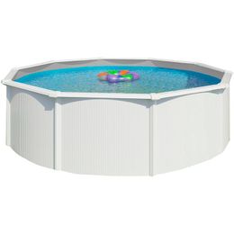 KWAD Rundpool &raquo;Green line Evolution&laquo; 4, 6x1, 32 wei&szlig; Folie in blau, sand oder grau erh&auml;ltlich wei&szlig;, Innenfarbe: grau &Oslash;/B/H/L: 460 cm x Breite x...