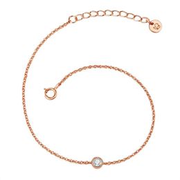Glanzstücke München GLANZSTÜCKE MÜNCHEN Gliederarmband »F708« aus Sterling Silber roségold + weiß none Filigranes Topasarmband