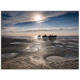 Artland Glasbild »Freiheit am Meer« Strand 1 Stk. tlg. in verschiedenen Größen Farbe Bild(er): blau