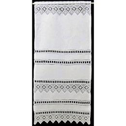 HOSSNER - ART OF HOME DECO Scheibengardine &raquo;Spitzingsee&laquo; Stangendurchzug 1 Stk. tlg. creme Obermaterial: 100% Baumwolle 90 cm