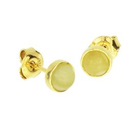 OSTSEE-SCHMUCK Damen OSTSEE-SCHMUCK Paar Ohrstecker &raquo; Ohrstecker Classic 5 mm Ohrstecker Classic 5 mm&laquo; gelb