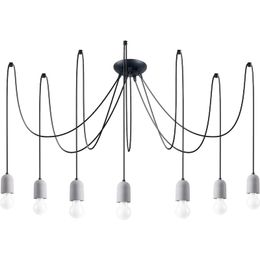SOLLUX LIGHTING Kronleuchter »NESO« E27 1 Stk. Verteiltes Licht Grauschwarz