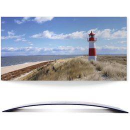 Artland Wandbild &raquo;Leuchtturm Sylt&laquo; Geb&auml;ude 1 Stk. tlg. 3D Optik gebogen Farbe Bild(er): blau