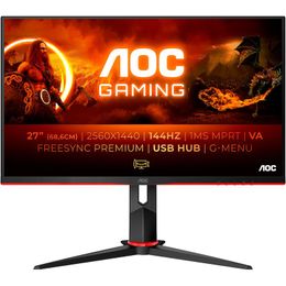 AOC Gaming-LED-Monitor »Q27G2U/BK« 69 cm/27 ′′ 2560 x 1440 px QHD 1 Reaktionszeit 144 Hz schwarz