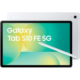 Samsung Tablet »Galaxy Tab S10 FE 5G 128GB« (27, 7 cm / 10, 9 ′′) Android 128 GB WUXGA+ 5G ) silber Bereit für nahezu alles – wasser- und...