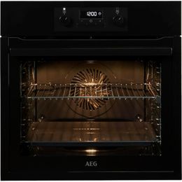 AEG Einbaubackofen 6000 &raquo;BES331110B 944 187 812&laquo; mit 1-fach-Teleskopauszug mit Aqua-Reinigungsfunktion schwarz