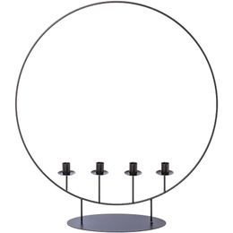 CREATIV DECO Kerzenhalter »Weihnachtsdeko« auch als Adventskranz geeignet, Höhe ca. 60 cm schwarz