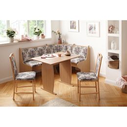 Home Affaire Eckbankgruppe »Minden 2« Set, 4 Stk. tlg. im rustikalen Landhausstil eiche/bunt +
