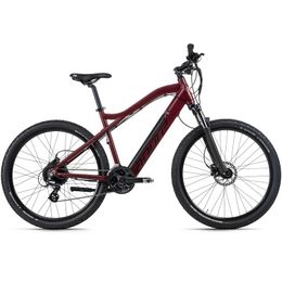 Adore »Enforce« 24 Gang Shimano Altus Schaltwerk Kettenschaltung Heckmotor 250 W Pedelec, Elektrofahrrad für Damen u. Herren, MTB rot+schwarz