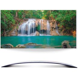 Artland Wandbild »Wasserfall im Wald National Park« Gewässer 1 Stk. tlg. 3D Optik gebogen Farbe Bild(er): grün