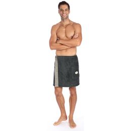 Egeria Kilt »Ben, ideal für Sauna & Spa« 1 Stk. tlg., mit Streifen-Akzent anthrazit Länge: 47 cm Aus reiner Baumwolle gefertigt