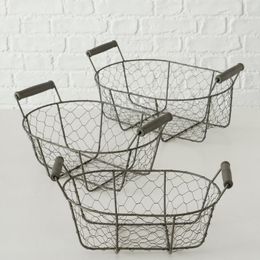 Boltze Dekokorb &raquo;Wire&laquo; braun