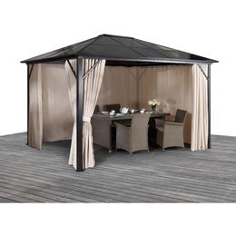 Konifera Pavillon »Aruba« BxT: 300x300 cm, Aluminiumgestell beige