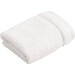 Vossen Seiftuch &raquo;Pure&laquo; Waschlappen im Set, Baumwolle & VEGAN, mit eleganter Veloursbord&uuml;re wei&szlig; Obermaterial: 100% Baumwolle B/L: 30 cmx30 cm