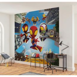 Komar Kindertapete &raquo;Marvel Spidey and His Amazing Friends Web Spinners&laquo; bedruckt glatt bunt Vlies